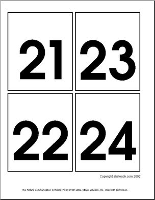 Numbers 21-44 Flashcards