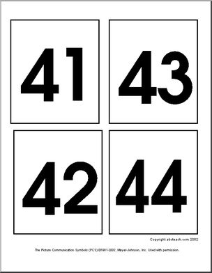 Numbers 21-44 Flashcards
