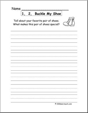 1 2 Buckle My Shoe Coloring Page