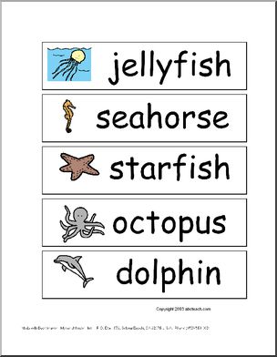 Word Wall: Ocean (pictures) | Abcteach