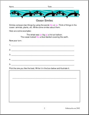 Oceans Writing Prompts – Abcteach