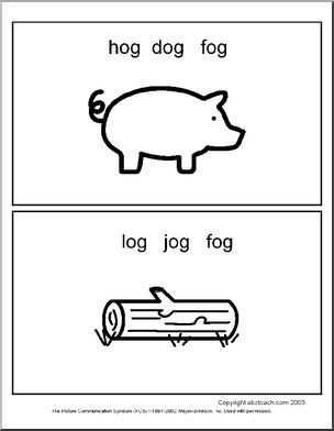 "og" words (version 2) Word Family Booklet I abcteach.com