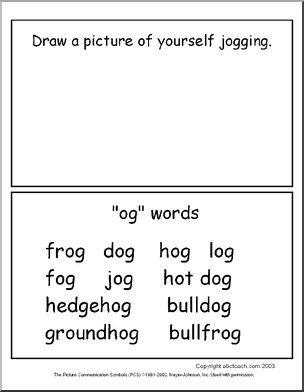 "og" words (version 2) Word Family Booklet I abcteach.com