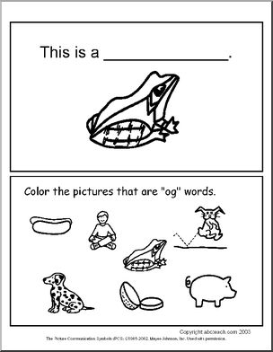 "og" words (version 1) Word Family Booklet I abcteach.com