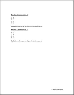 Past Summer Olympics: Reading Comprehension |Printable