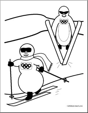 Coloring Page: Winter Olympic Events Cartoon Images