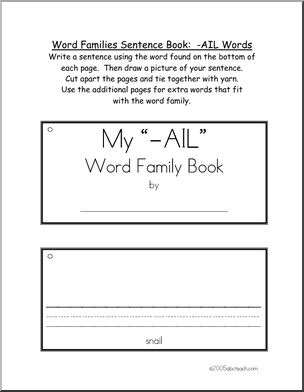 Word Family – ail words Worksheet – Abcteach