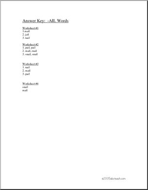 Word Family – ail words Worksheet – Abcteach