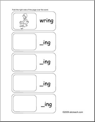 Word Family – ing words Flashcards – Abcteach