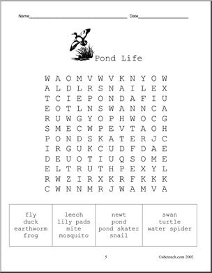 Unit: Pond Habitat (Primary) | Abcteach