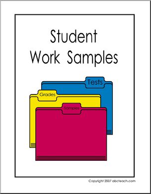 Portfolio Cover: Student Samples – Abcteach