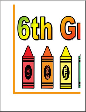 Large Poster: Welcome to the 6th Grade (color) – Abcteach