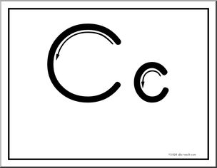 Posters: Manuscript Aa-Zz with arrows (ZB-Style Font) – Abcteach