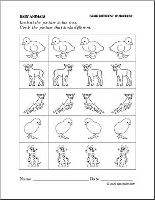 Worksheet Set: Baby Animal Theme – Abcteach