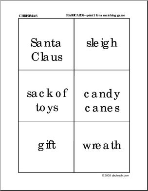 Matching: Christmas Words (preschool/primary) | Abcteach