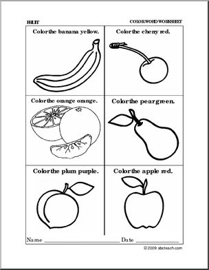Worksheet Set: Fruit Theme | Abcteach