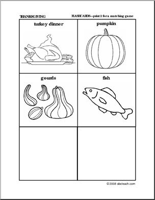 Worksheet Set: Thanksgiving Theme (preschool/primary) | Abcteach