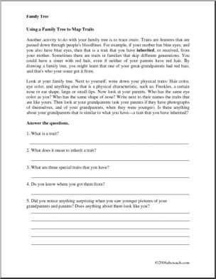 Unit: Family Tree (upper elem/ middle) – Abcteach