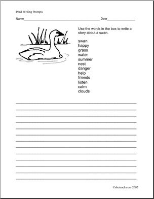 Pond Theme (elem/upper elem) Writing Prompt I abcteach.com