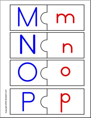 Puzzles: Alphabet Upper - Lower Case Match - color (pre-K/primary ...