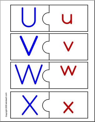Puzzles: Alphabet Upper - Lower Case Match - color (pre-K/primary ...