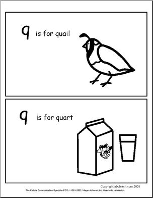 Q Words' ABC Booklet I abcteach.com