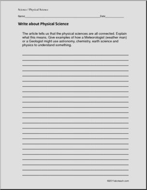 Comprehension: What is Physical Science? (elem) – Abcteach