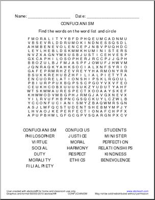 Comprehension: Confucianism; Religion of China (elementary) – Abcteach