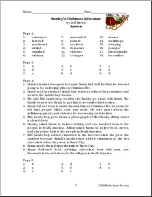 Book: Stanley's Christmas Adventure (elem/upper elem) | Abcteach