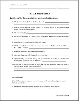 Comprehension: Your Representative Government U. S. Census (upper elem ...