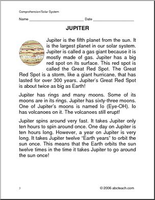 Unit: The Outer Planets (elem/ upper elem) | Abcteach