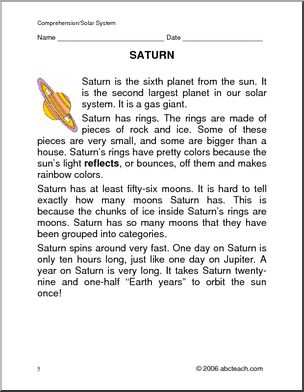 Unit: The Outer Planets (elem/ upper elem) | Abcteach