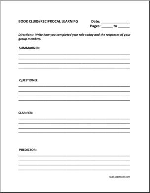 Reading Strategies: Reciprocal Learning & Journals for Book Clubs ...