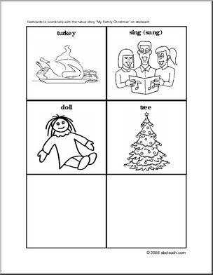 Family Christmas -flashcards Rebus – Abcteach