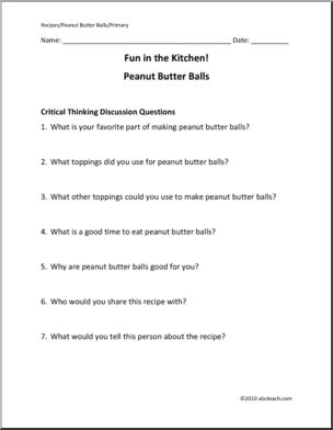 Recipe: Fun in the Kitchen-Peanut Butter Balls (primary) – Abcteach