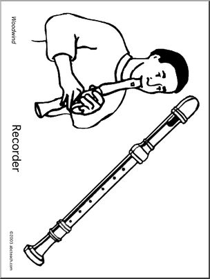 Coloring Page: Recorder | Abcteach