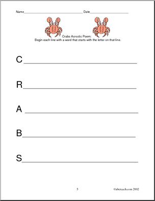 Coral Reef Poetry Prompts I abcteach.com