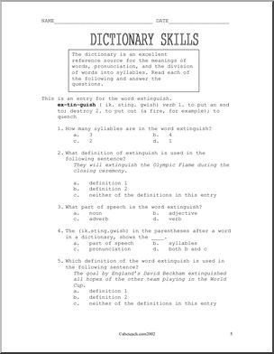 Reference Skills (elem/upper elem) Worksheets I abcteach.com
