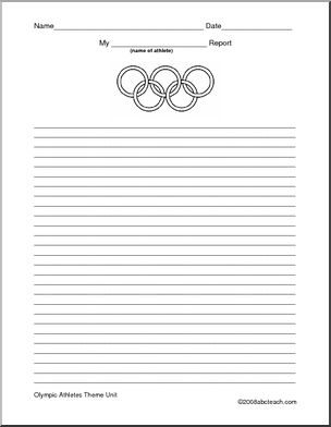 Research and Report Forms: Olympic Athlete | Abcteach