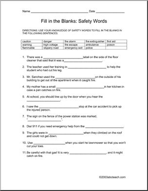 Mini-Unit: Safety Signs (upper elementary) – Abcteach