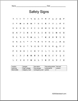 Mini-Unit: Safety Signs (upper elementary) – Abcteach