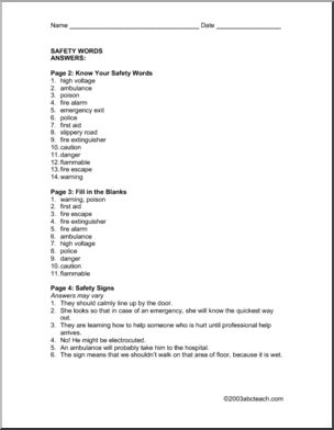 Mini-Unit: Safety Signs (upper elementary) – Abcteach