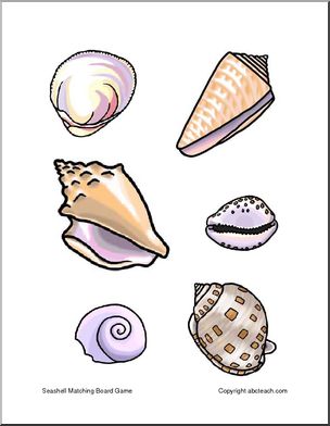 Game: Seashell Matching (primary) -color | Abcteach