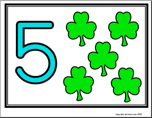 Numbers 1-5 (color) Signs