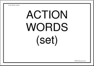 Signs: Action Words - complete set (lowercase) | Abcteach