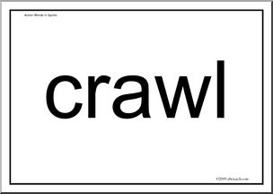 Signs: Action Words - complete set (lowercase) | Abcteach