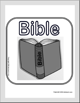 Sign: Bible (b/w) – Abcteach