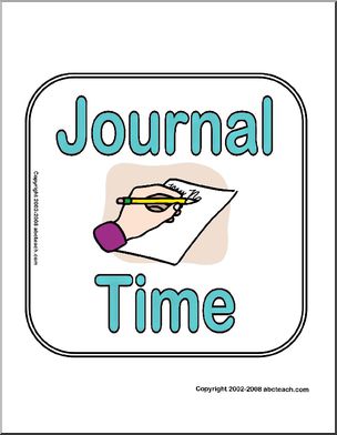 Sign: Journal Time – Abcteach