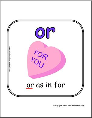 Sign: Word Family – OR as in FOR – Abcteach