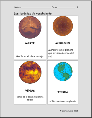 ComprensiÃ›n de texto: El sistema solar (elementaria) - Abcteach